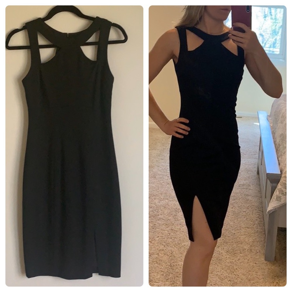 Cache Black Dress With Cutouts - Gem